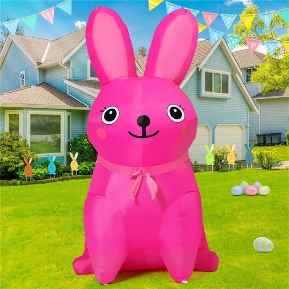 Party Supplies | 5 Ft Easter Inflatables Bunny Outdoor Decorations Blow ...